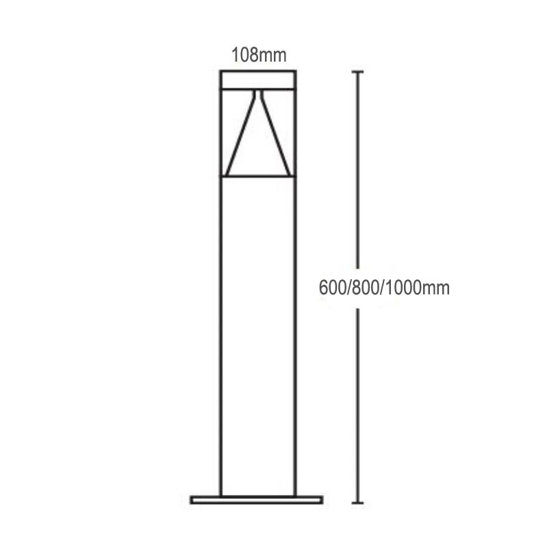 Modern LED Bollard Lights 60cm-100cm - Eurolight